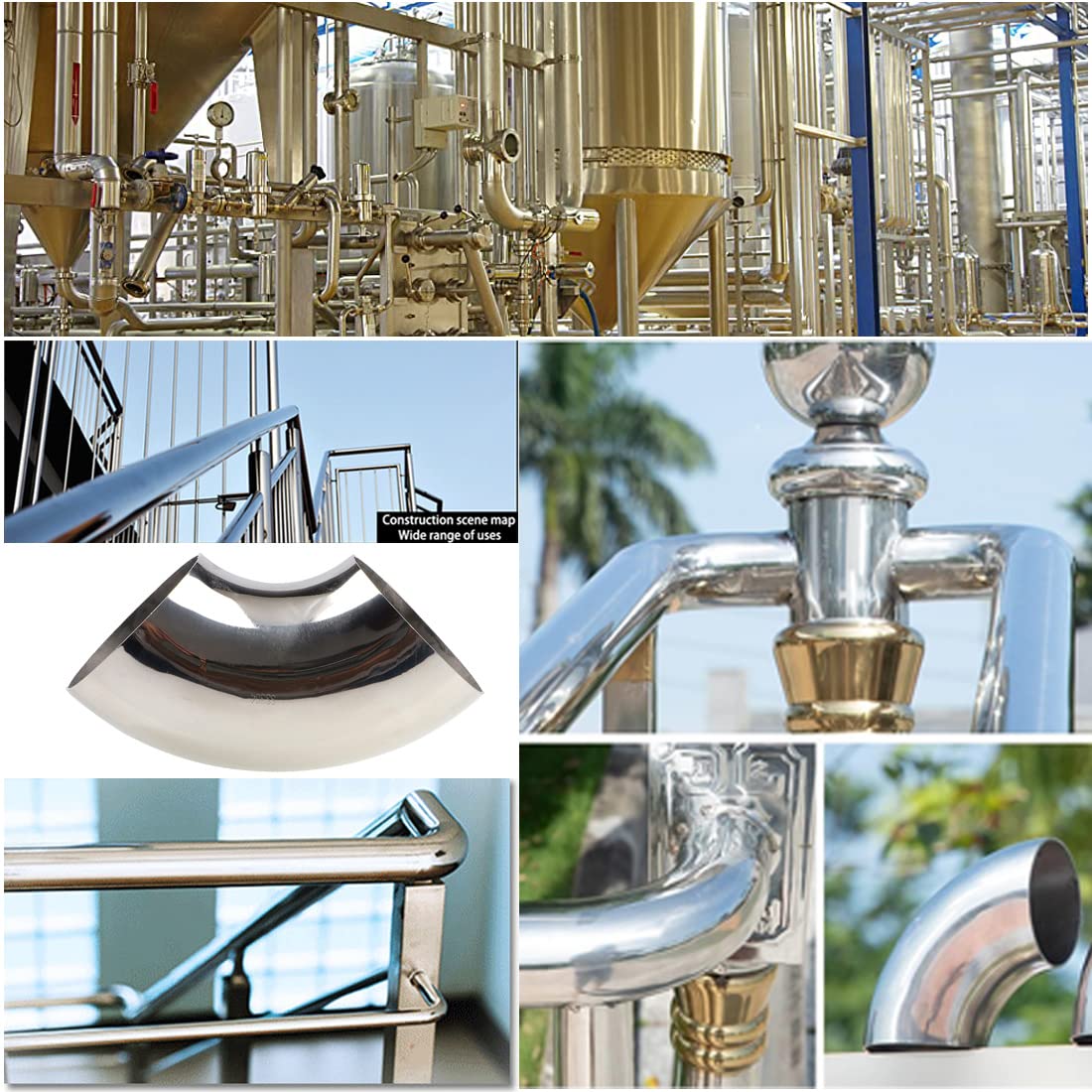 Snapklik.com : Stainless Steel Elbow 2.25" 90 Mandrel Bend Elbow ...