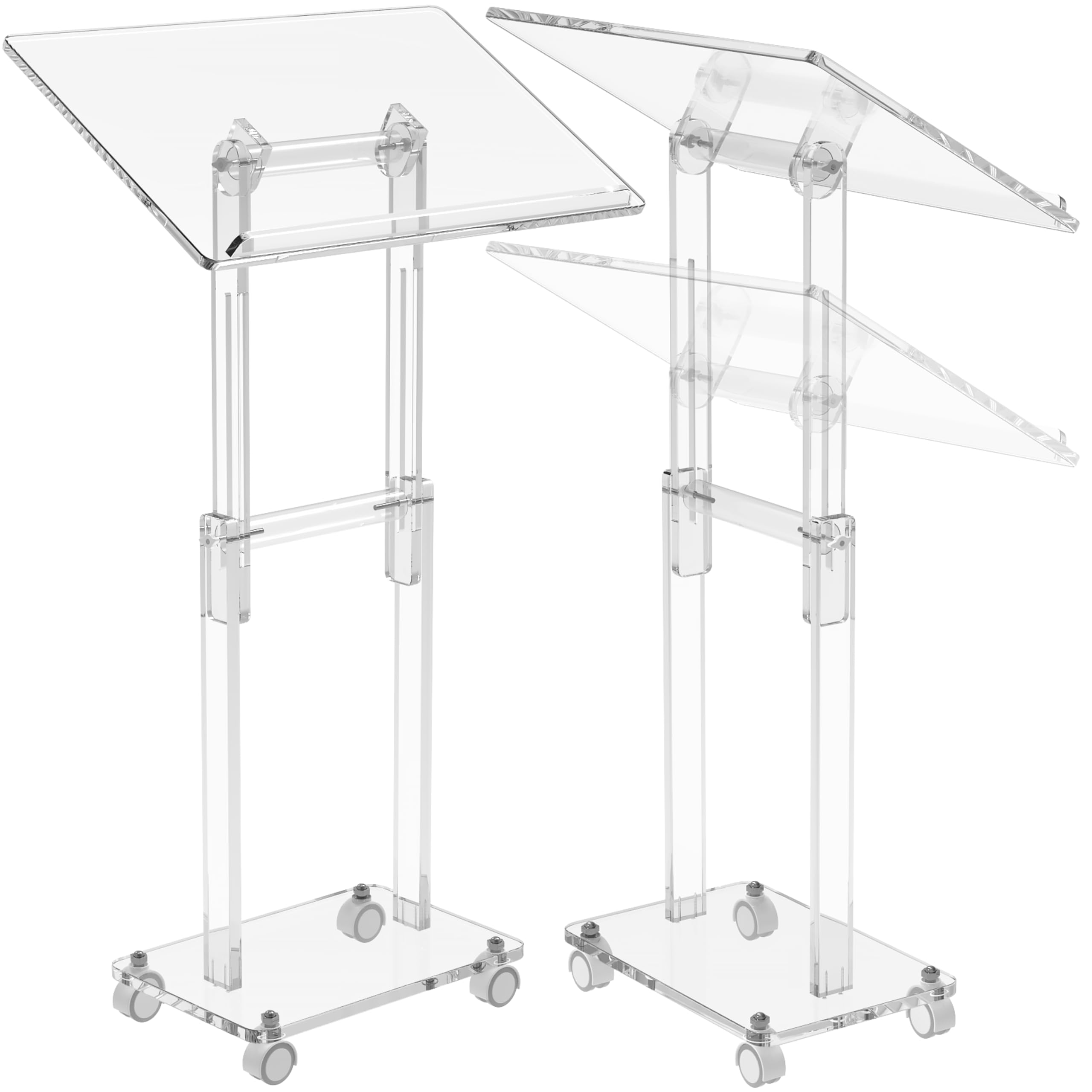 Snapklik.com : Ultra Clear Acrylic Pulpit Podium Stand Modern Portable ...