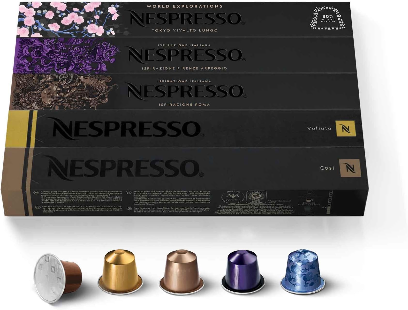 Amazon.com: Nespresso Capsules Original Line, Ispirazione Variety Pack ...