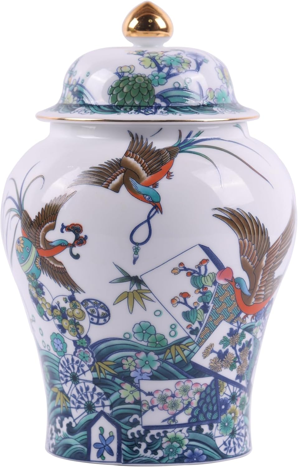 Amazon.com: Traditional Chinese Blue and White Porcelain Ginger Jar ...