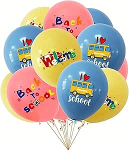 Amazon.com: FULANSI 18Pcs Back to School Balloons Cartoon Balloon Set ...