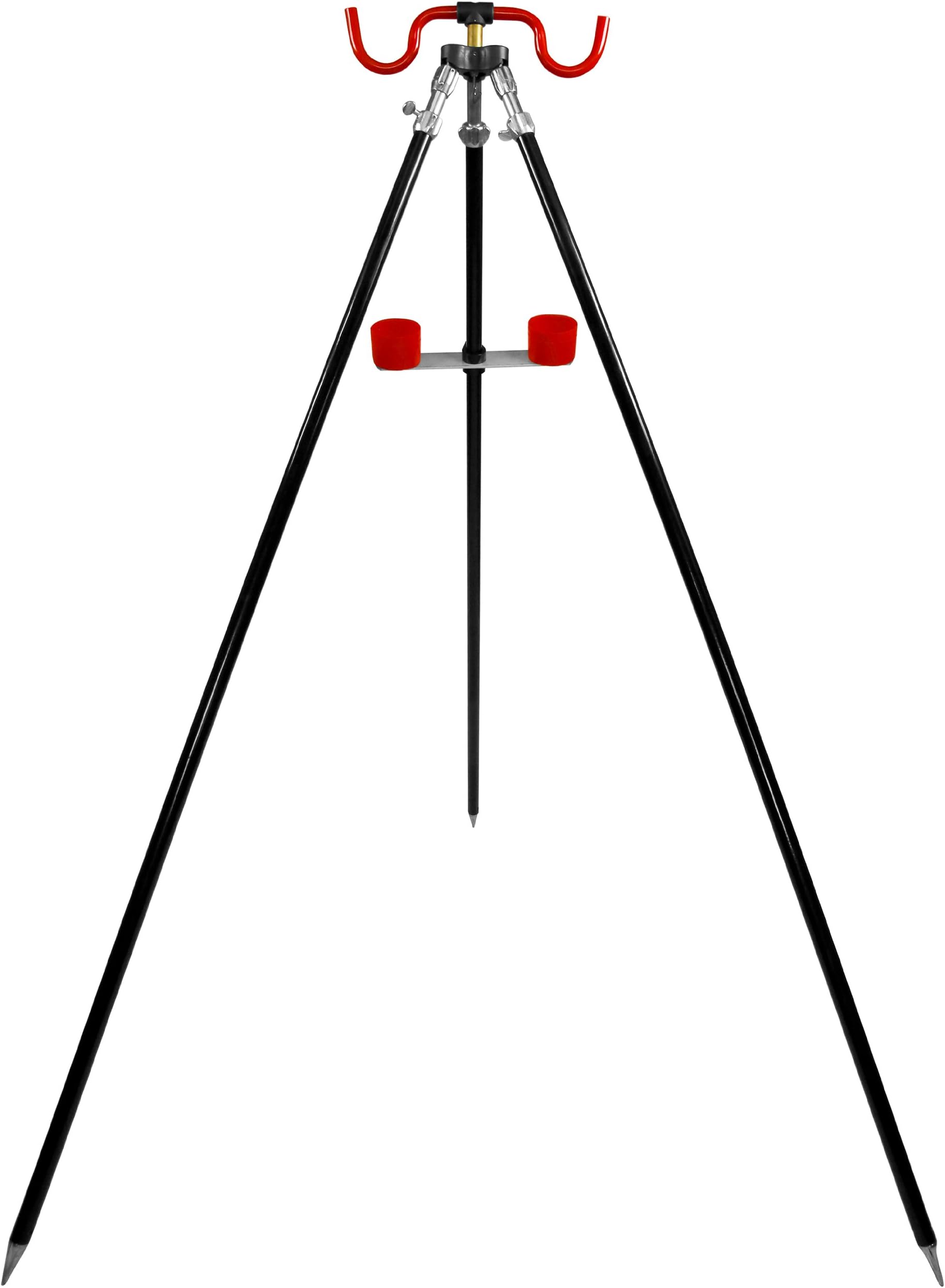 LFS SEA FISHING TRIPOD BEACH ROD STAND FOR 2 SEA FISHING TACKLE RODS ...