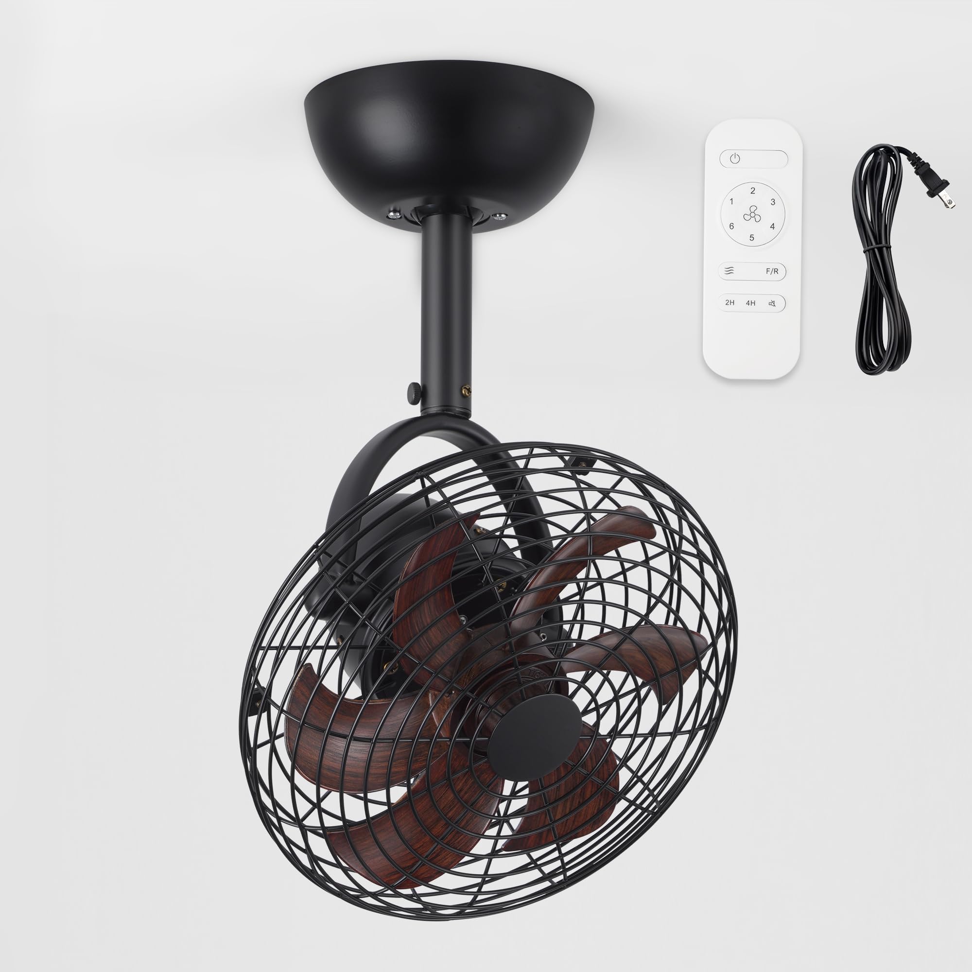 Amazon.com: VIVI- 8 in. Wall Mount Swivel Fan with Folding Arm (Black)