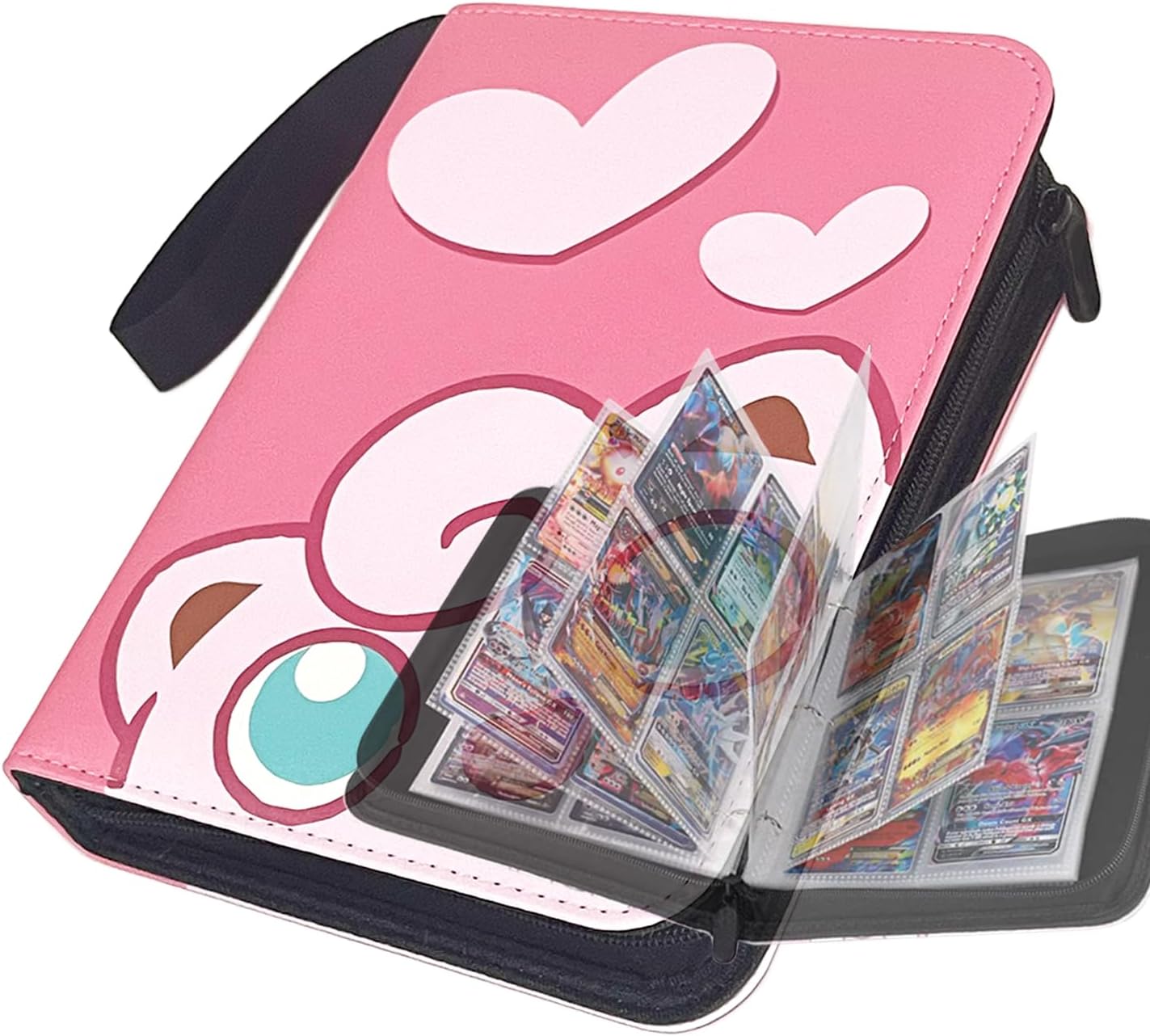 Trading Card Binder for TCG Cards, Card Holder with Removable Sleeves ...
