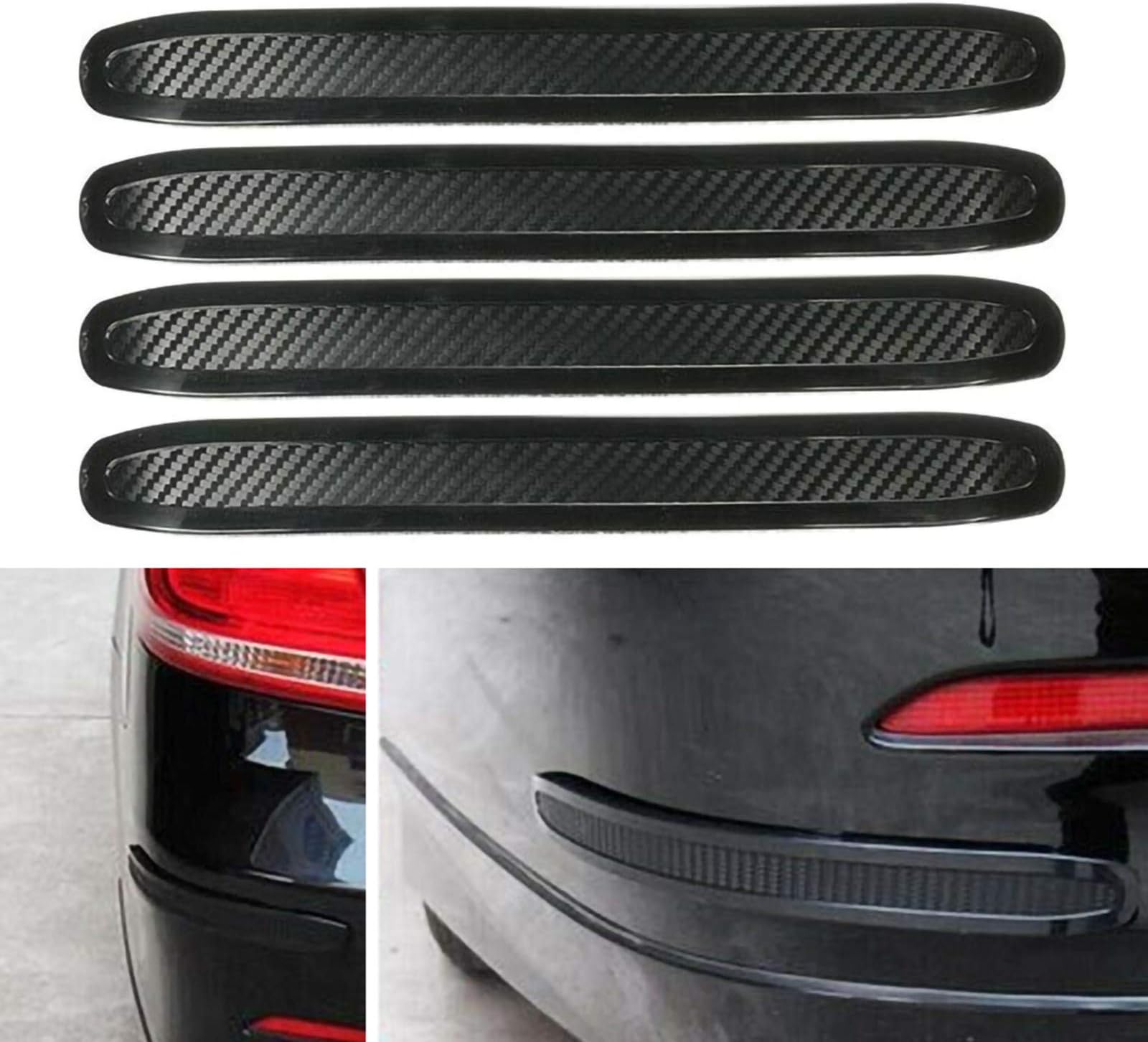Amazon.com: sundan 4pcs Black Anti-Collision Patch Bumper Guard Strip ...