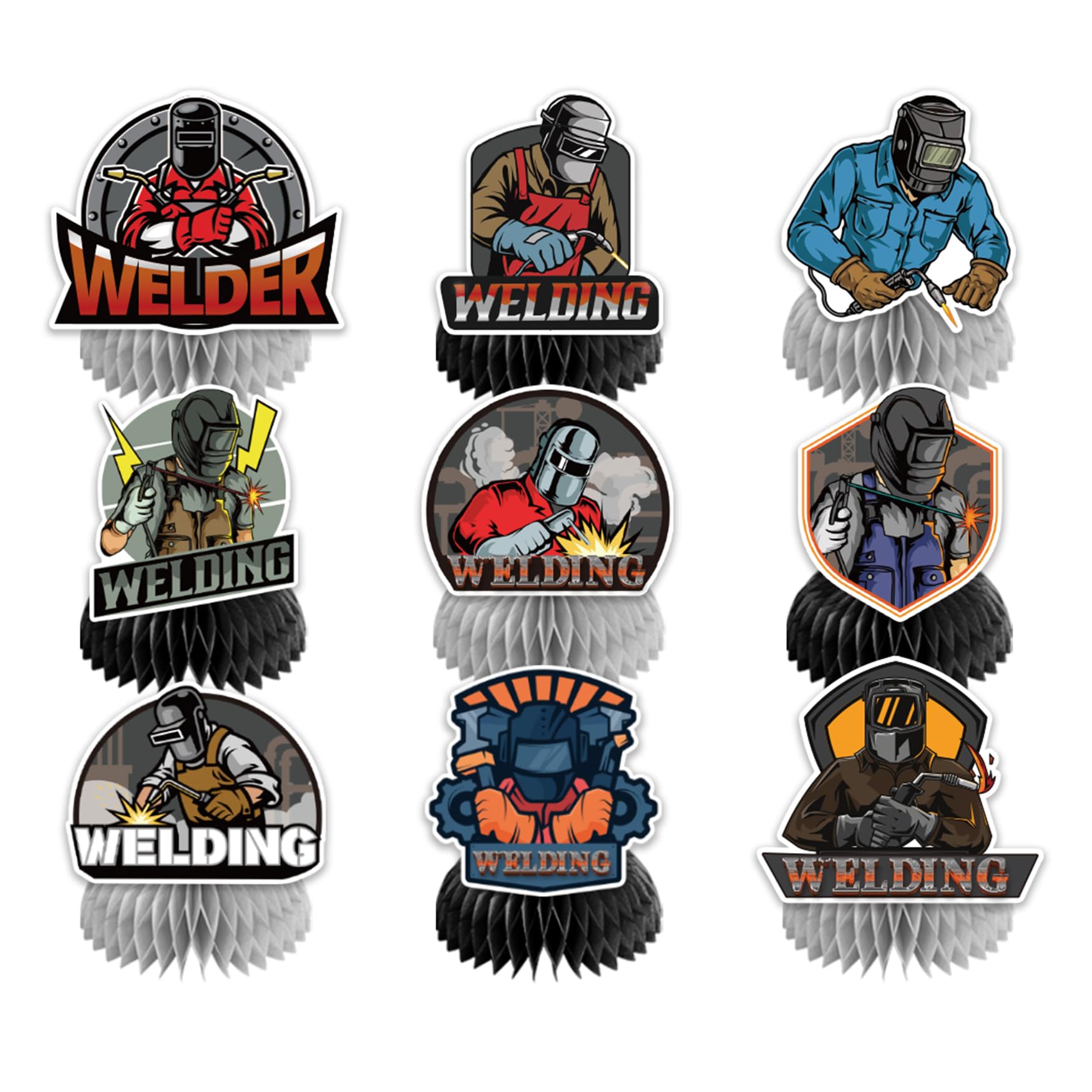 Amazon.com: 9 PCS Electric Welding Honeycomb Centerpieces Table ...