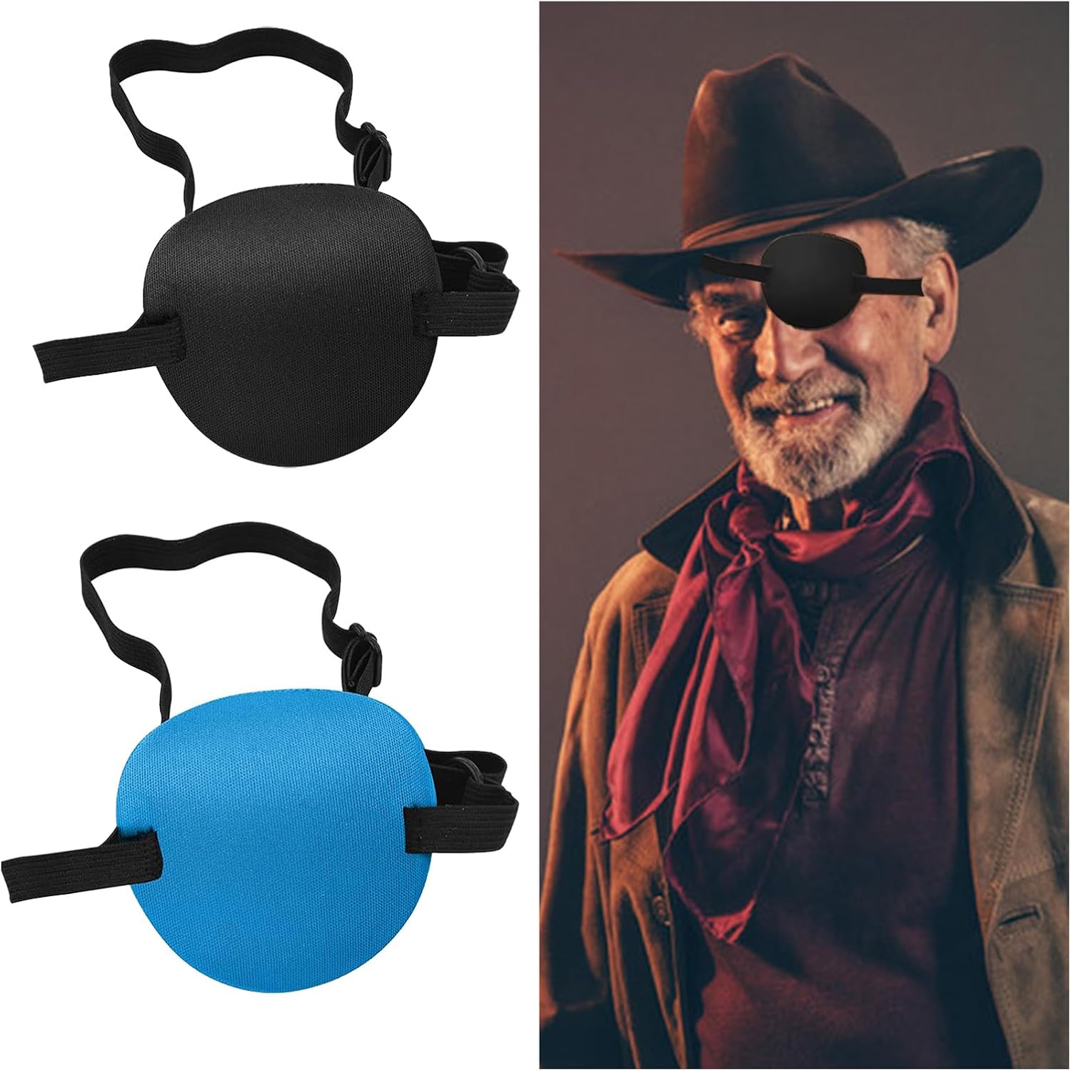 2 Eye Patches, Adjustable Medical Eye Patches for Adults and Children ...