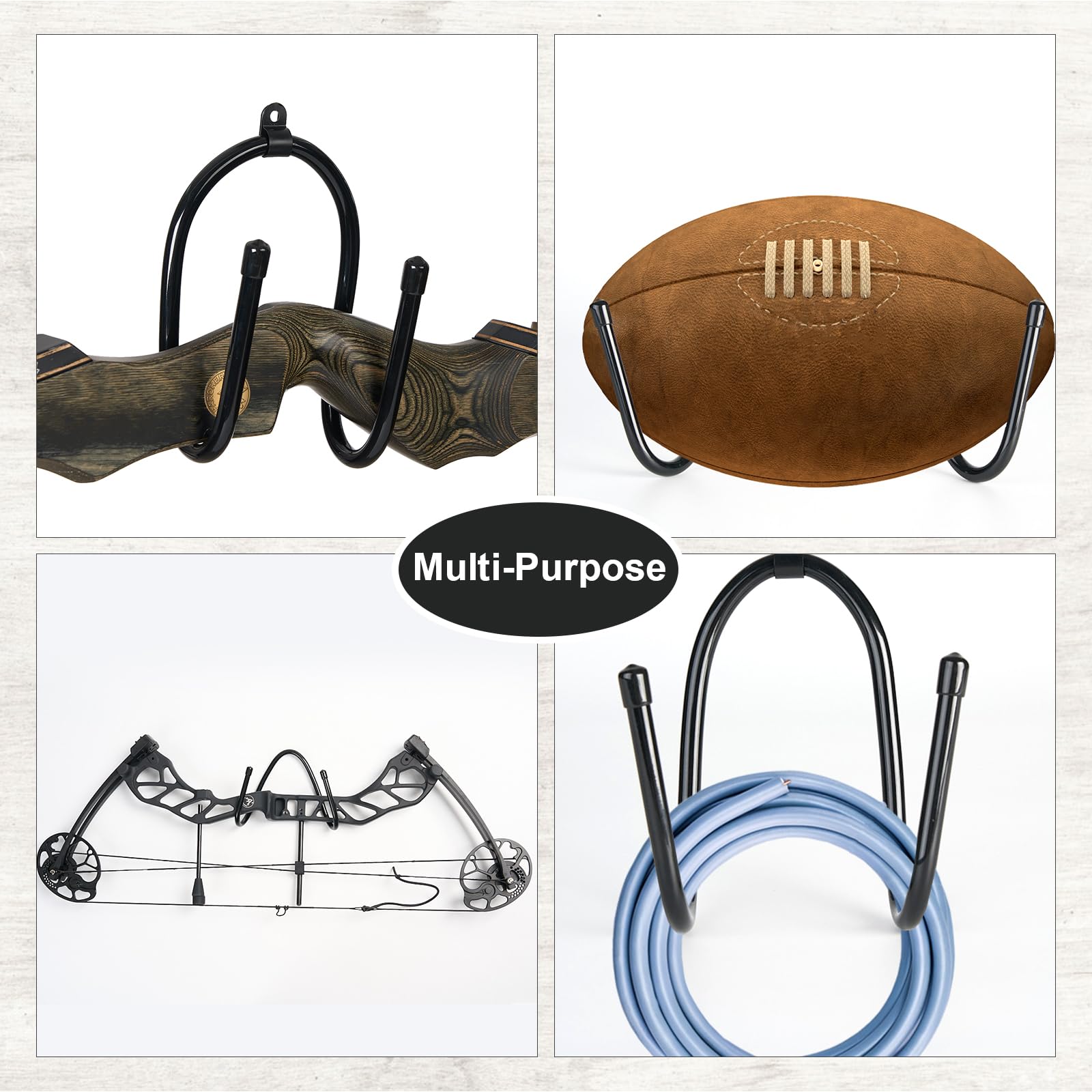 Snapklik.com : TOPARCHERY Bow Hanger Archery Bow Rack Hooks Wall Mount ...