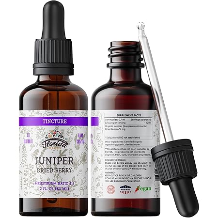 Amazon.com: FLORIDA HERBS Juniper Tincture Alcohol-Free, Organic ...