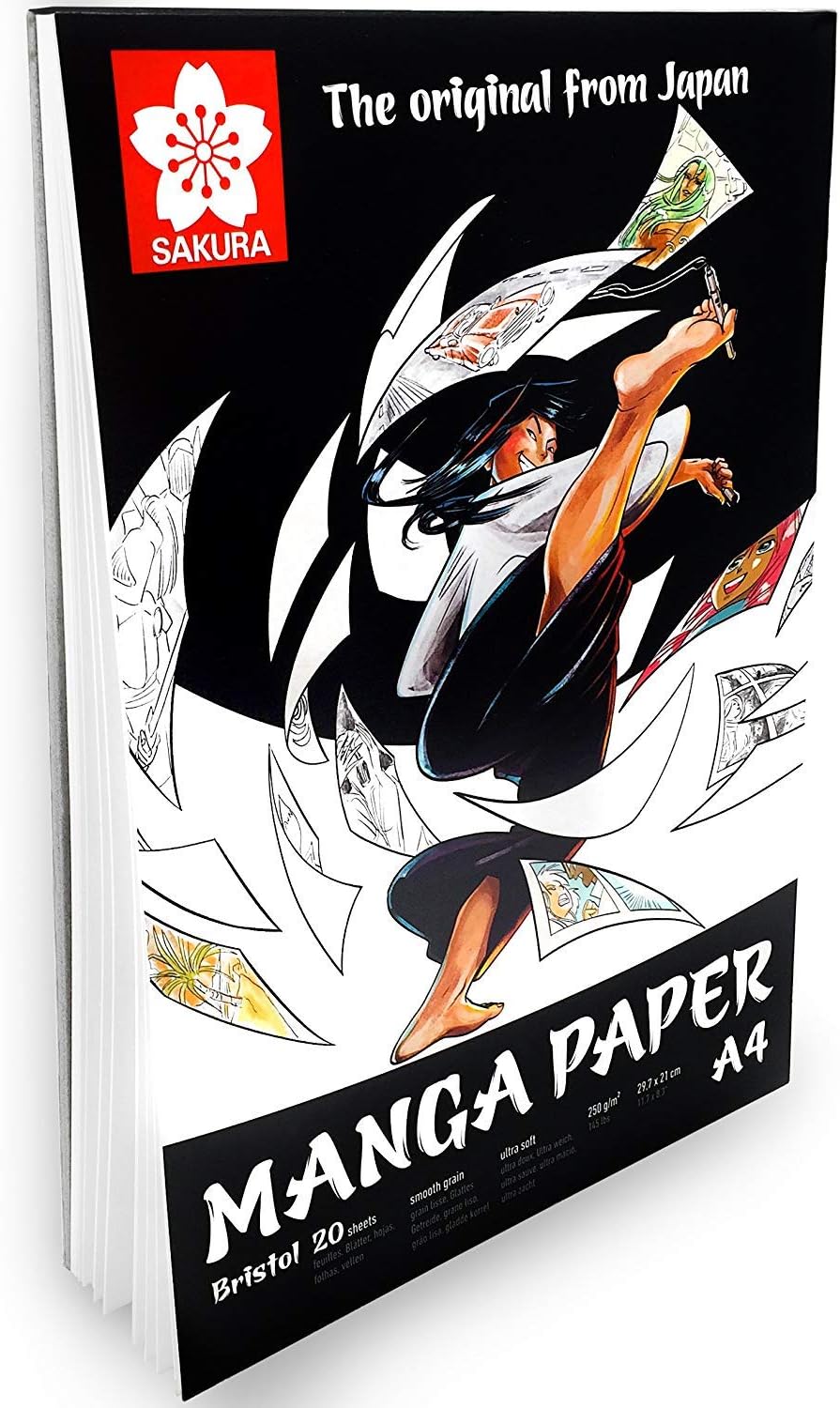 Daler-Rowney Manga Smooth Surface 70gsm A4 Marker Paper Pad, Glued 1 ...