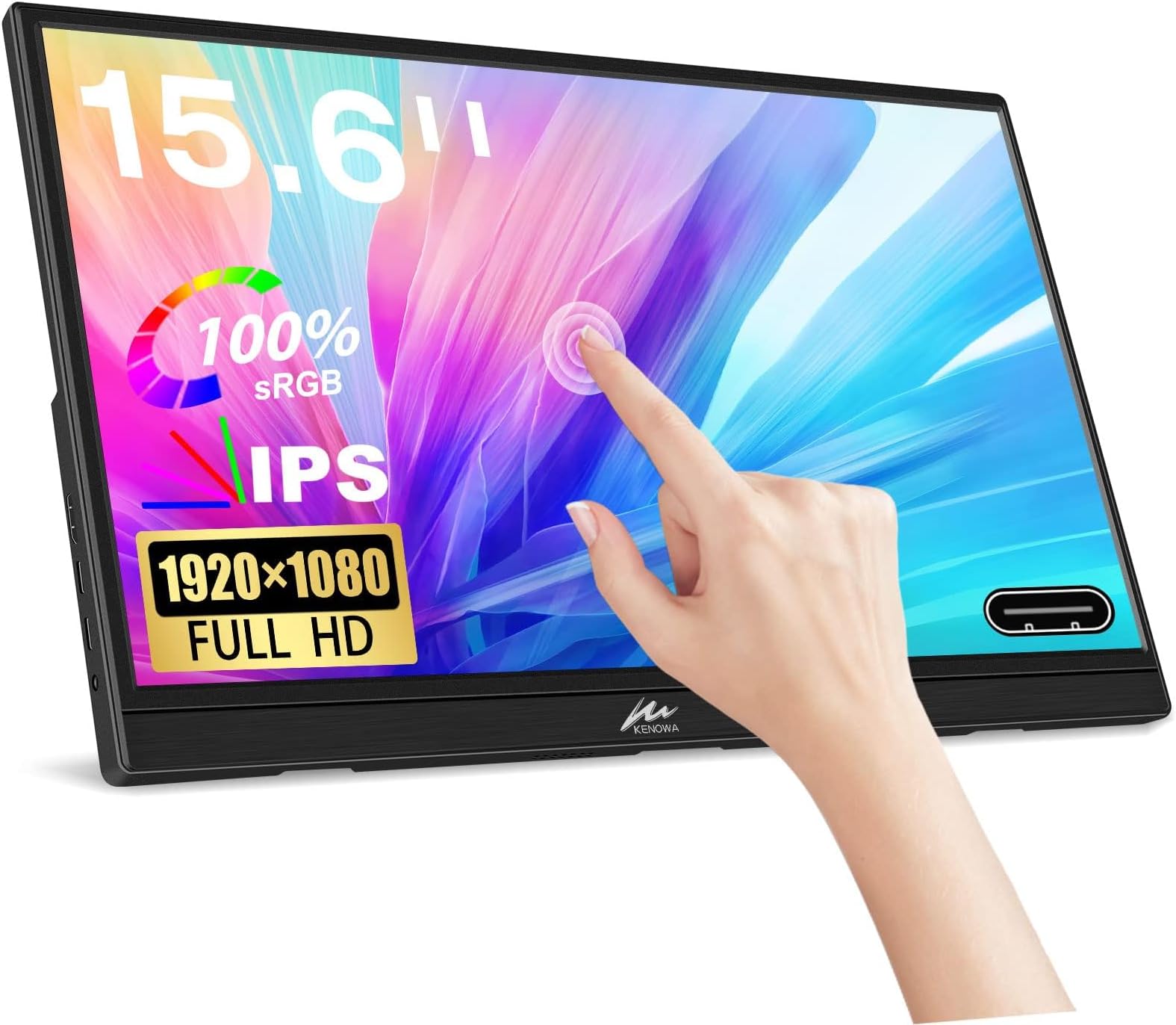 Amazon.com: Kenowa Touchscreen Portable Monitor 15.6 Inch, HDR 1080P ...