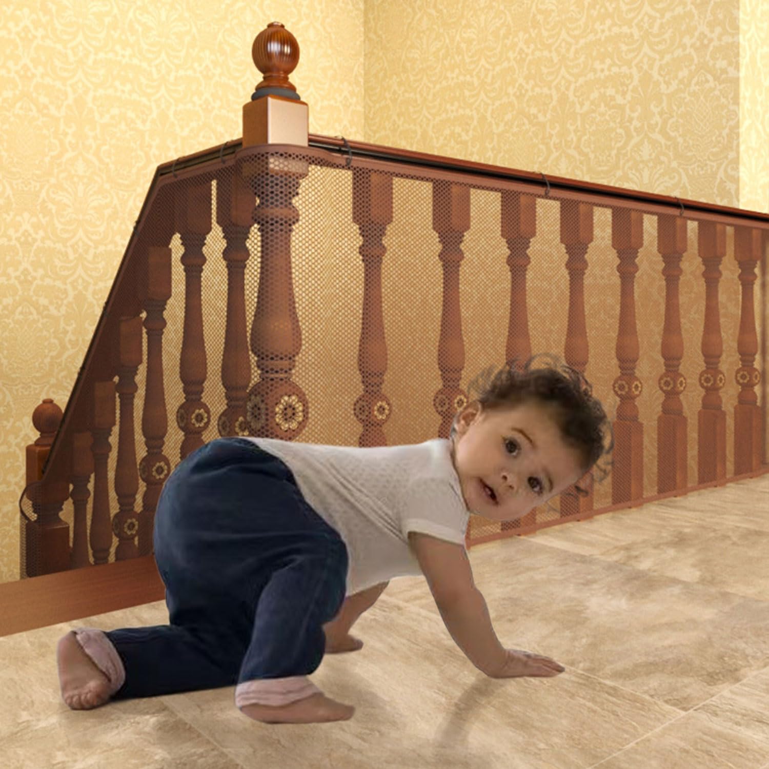 Amazon.com: Balcony Safety Net for Kids Banister Guard Child Safety Net ...