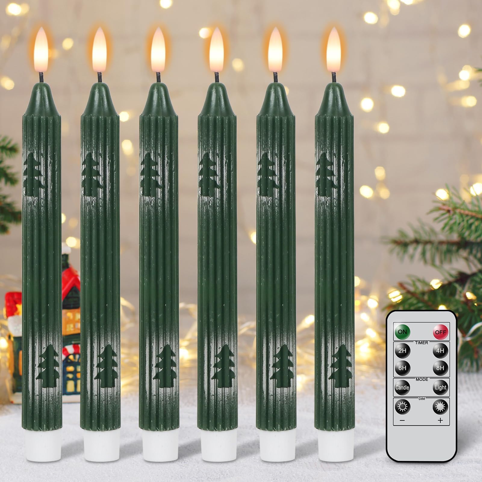 Amazon.com: Eldnacele Flameless Taper Spring Candles with Remote and ...