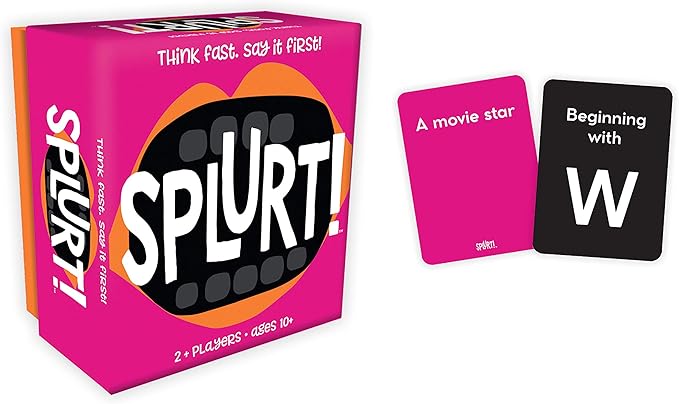 Amazon.com: Gamewright - Splurt! - Portable Party Card Game - Think ...