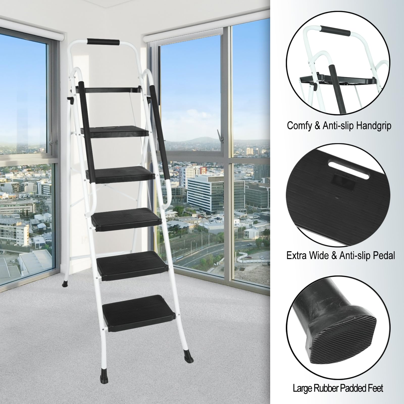 Snapklik.com : BLACKHORSE-RACING 5 Step Ladder