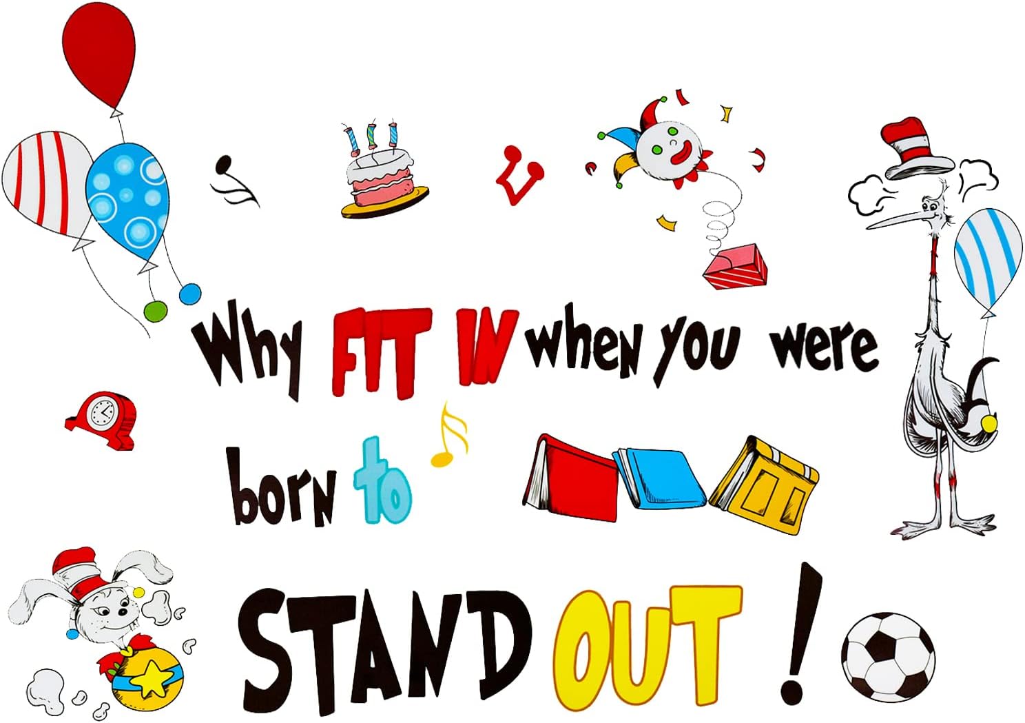 Amazon.com: Maydahui Why Fit in When You were Born to Stand Out Wall ...