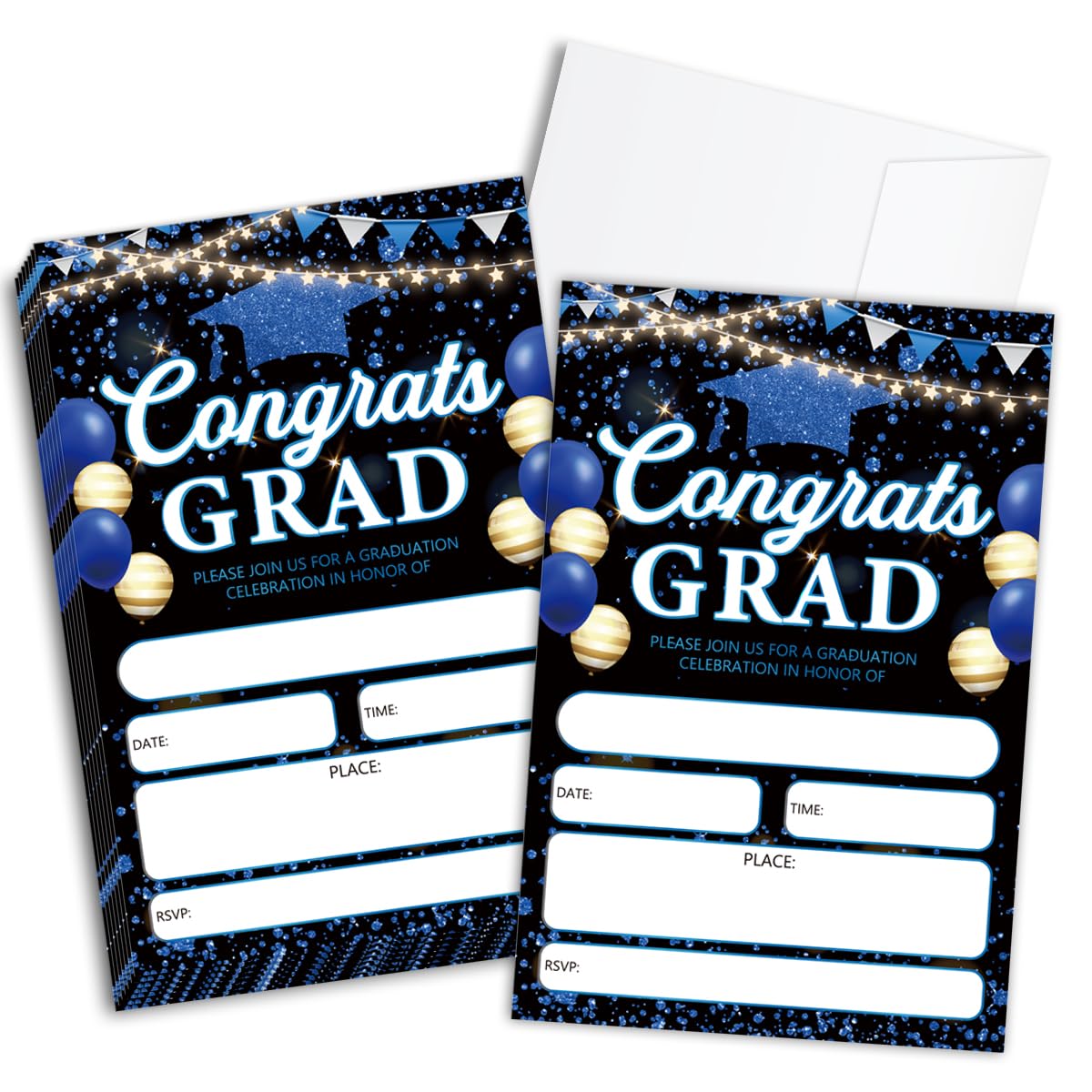 Amazon.com : Graduation Party Invitation Card With Envelope For High ...