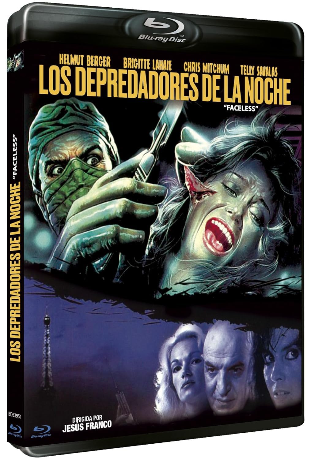 Faceless (1988) Blu Ray: Amazon.co.uk: Helmut Berger, Brigitte Lahaie, Telly Savalas, Jess ...