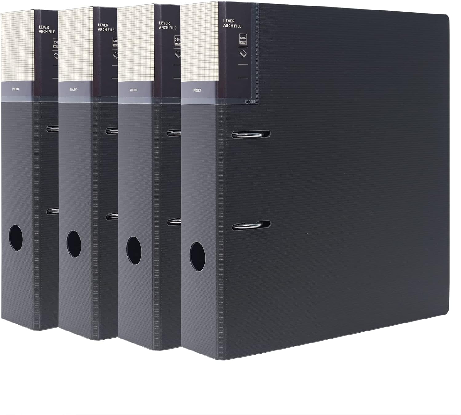 GUOKOFF A4 Lever Arch File, 4 Pack 2-Ring Lever Arch Folders, 71 mm ...