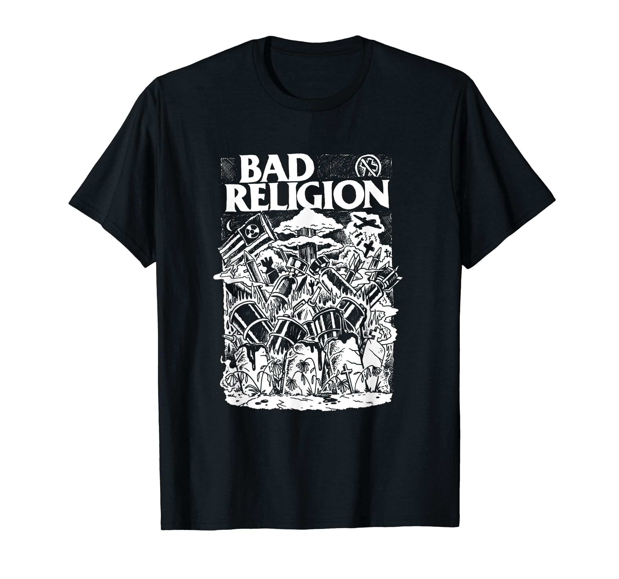Amazon.com: Bad Religion - Official Merchandise - Wasteland T-Shirt ...