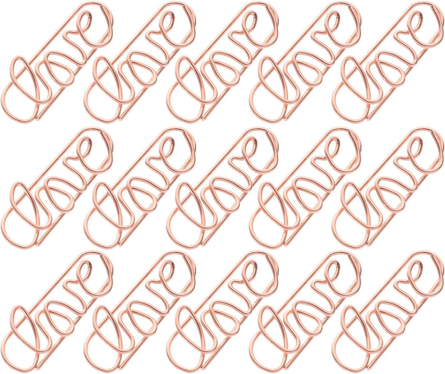 Amazon.com : JANOU Love Paper Clips Metal Card File Note Clips for ...