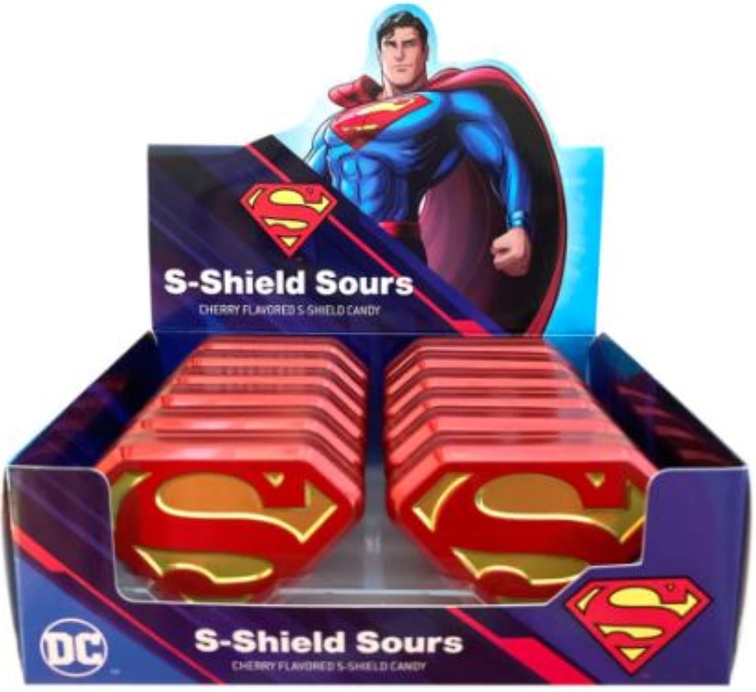 Amazon.com : Superman S-Shield Sours Candy - 12 Pack of Superman S Logo ...