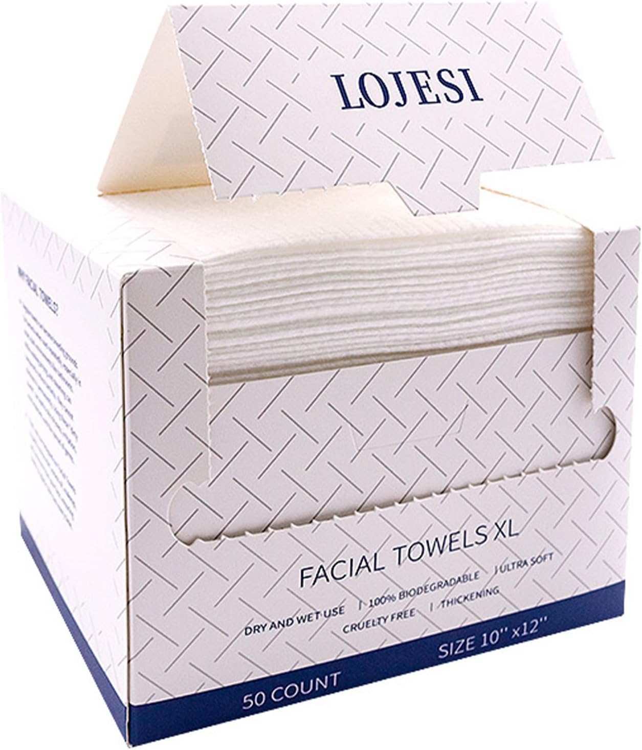 Tomtary Disposable Face Towel 50 Count Makeup Remover Dry Wipes Face ...