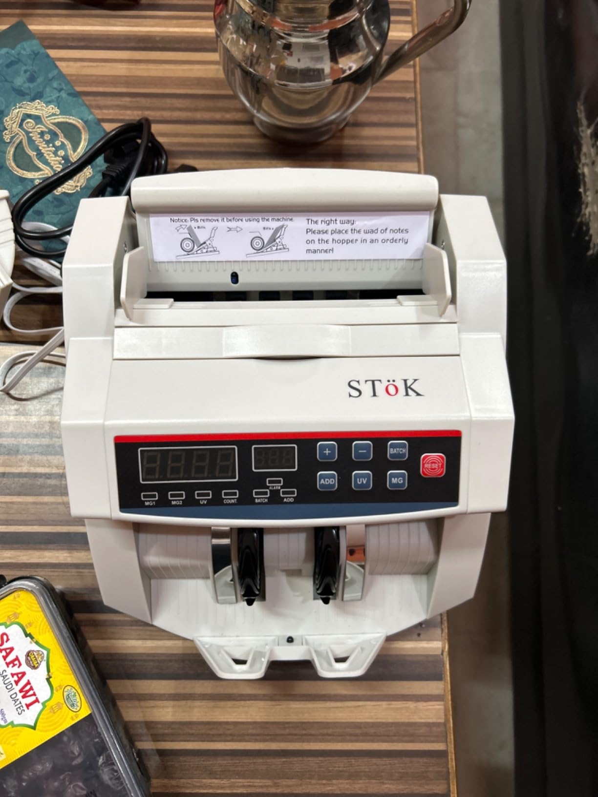 SToK (ST-MC01) Currency Counting Machine with UV/MG Counterfeit Notes ...