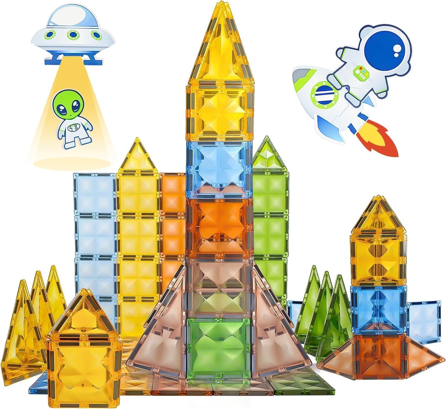 TechMax Solution Magnetic Blocks - Build Magnet World Magic Portal Set ...