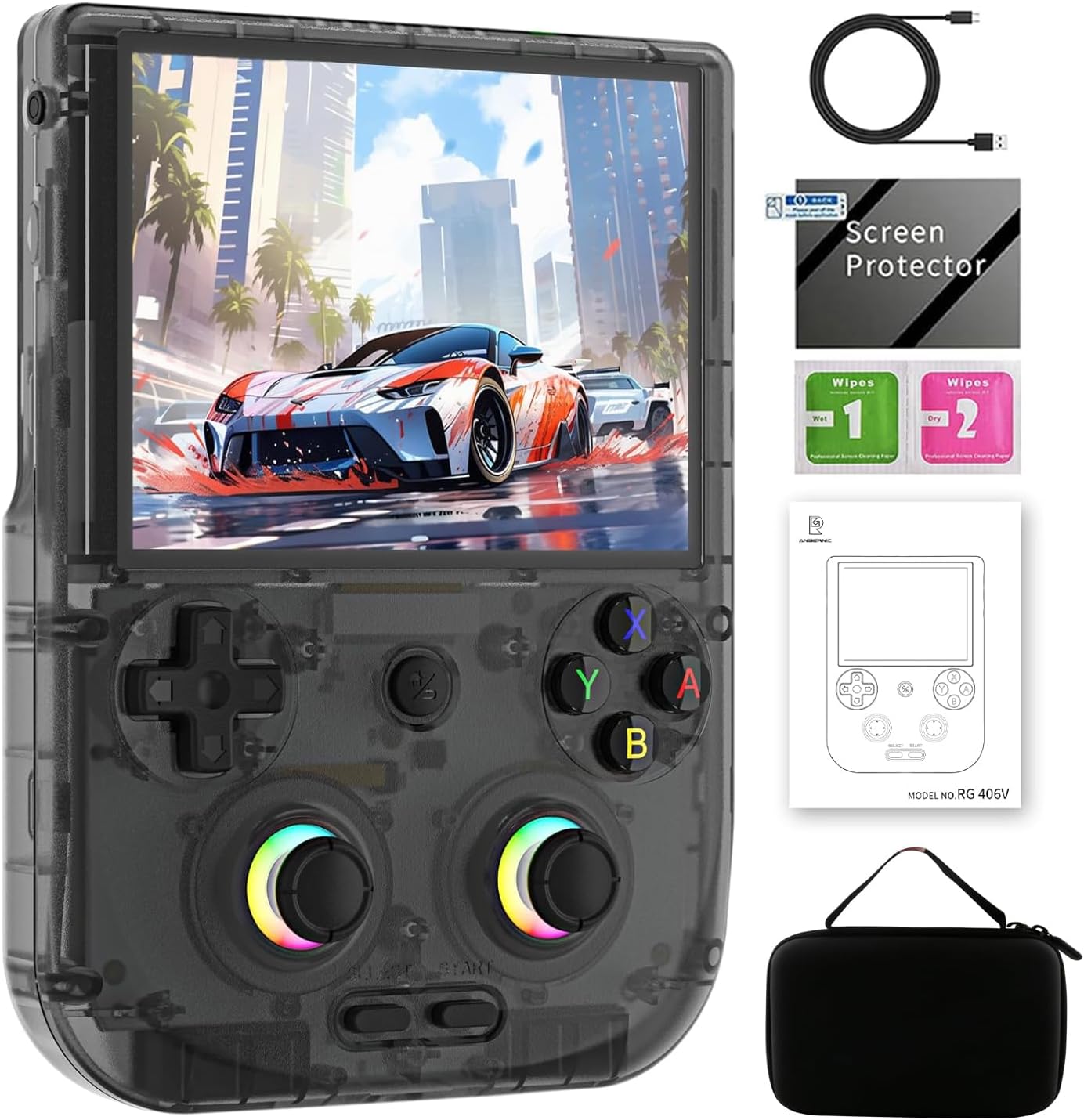 Amazon.co.jp: Anbernic RG406V Unisoc T820 Whatsko ハンドヘルドゲーム機 Android13 ...