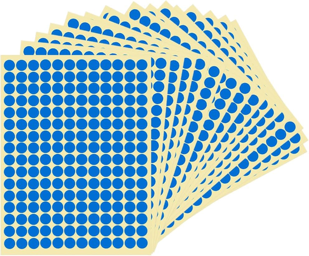 LICQIC Small Round Labels, 10 mm Self Adhesive Dots, Circular Stickers ...