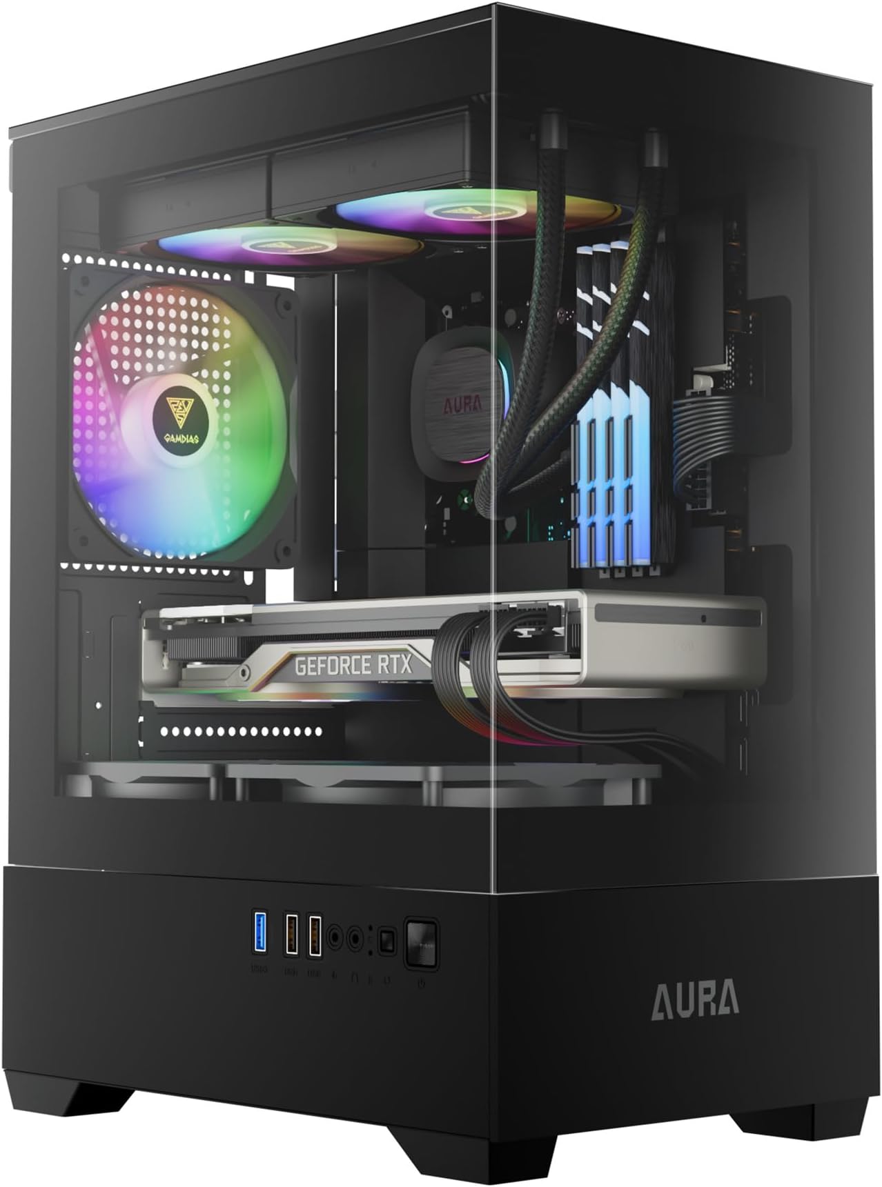 Amazon.com: GAMDIAS Micro-ATX Tower Computer Case with Tempered Glass ...