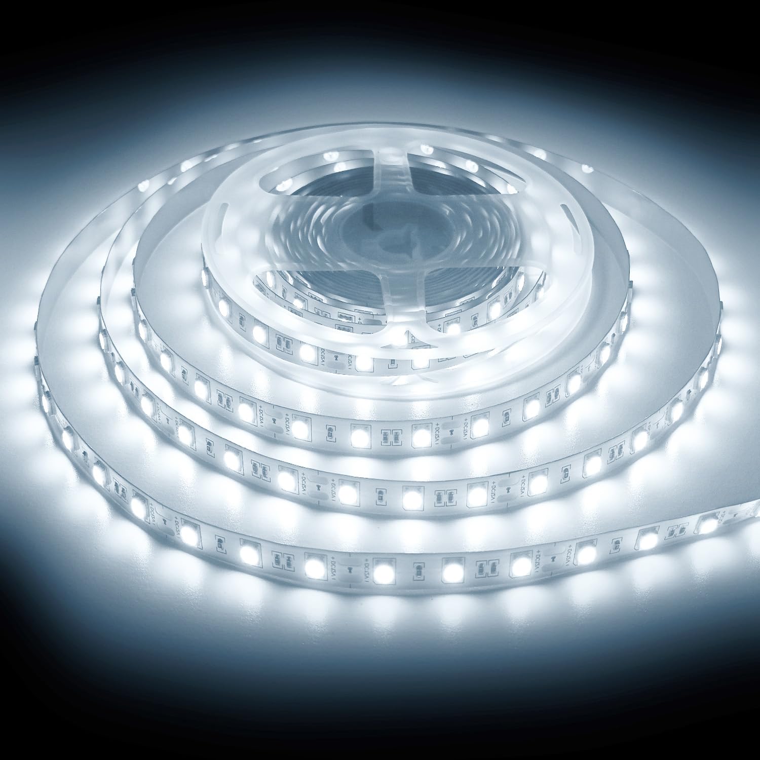 ShineBurky Striscia LED 12V 5 Metri Bianco Freddo, Strisce LED Adesive ...