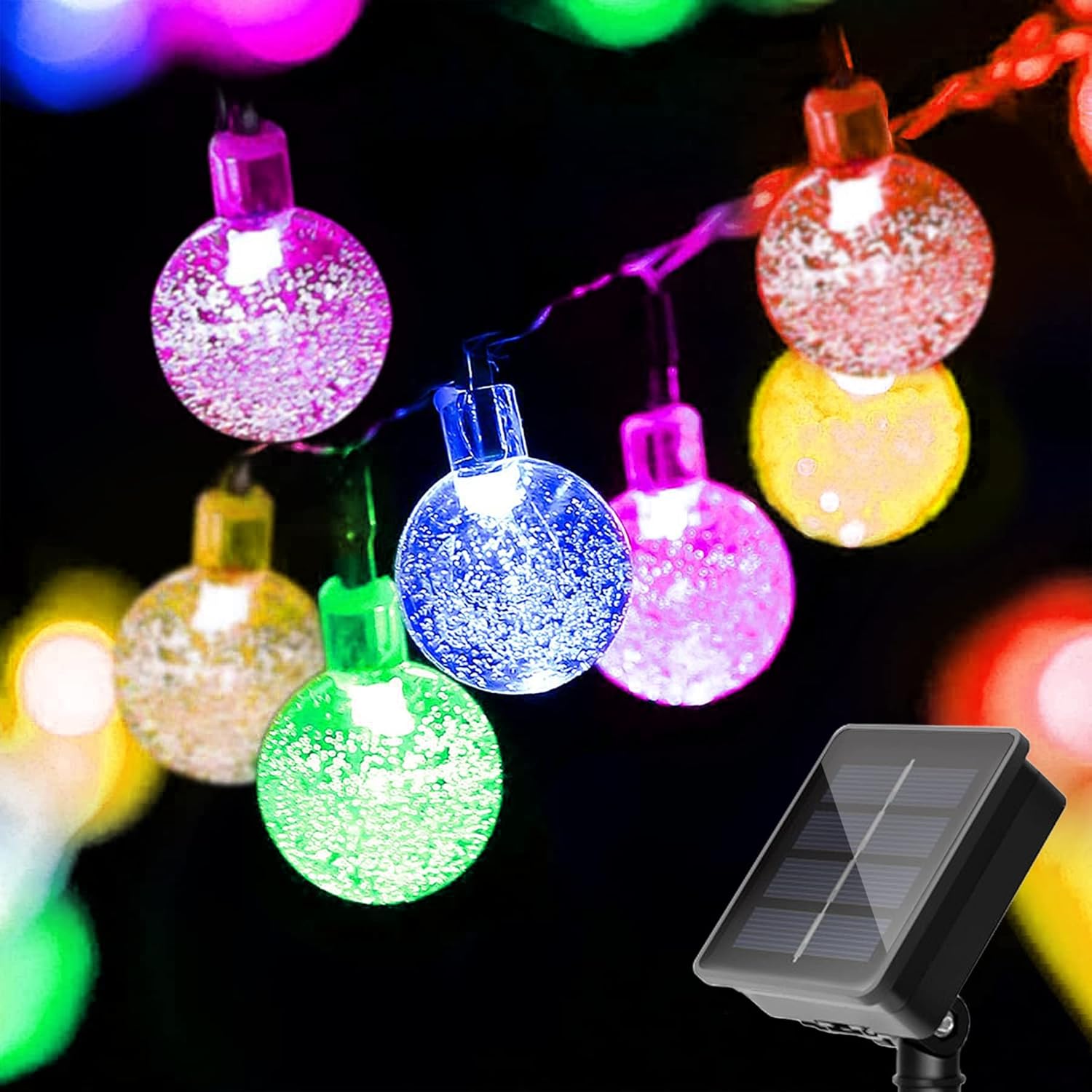 Amazon.com: Solar String Lights Outdoor Waterproof IP65 9.3 Feet 20 LED ...