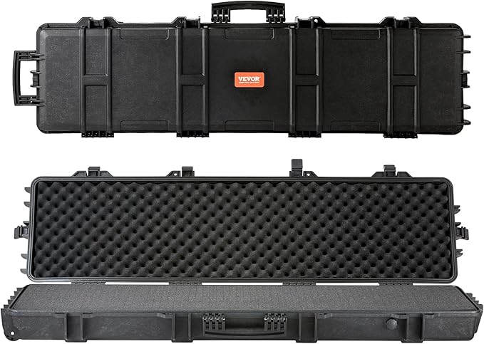 VEVOR Rifle Case, Rifle Hard Case with 3 Layers Fully-Protective Foams ...