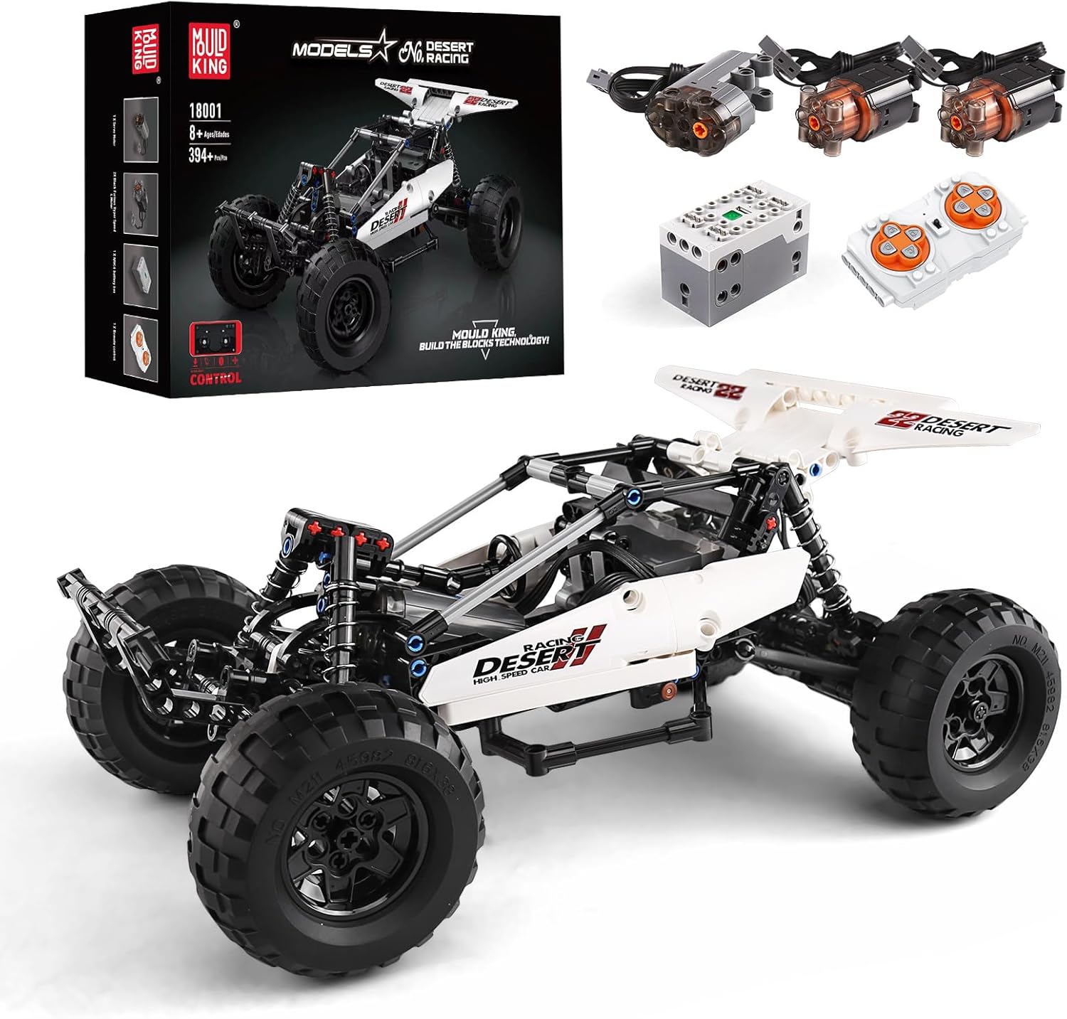 Amazon.com: Mould King 18001 Technology Off-Road Racing Car, 394 Pieces ...