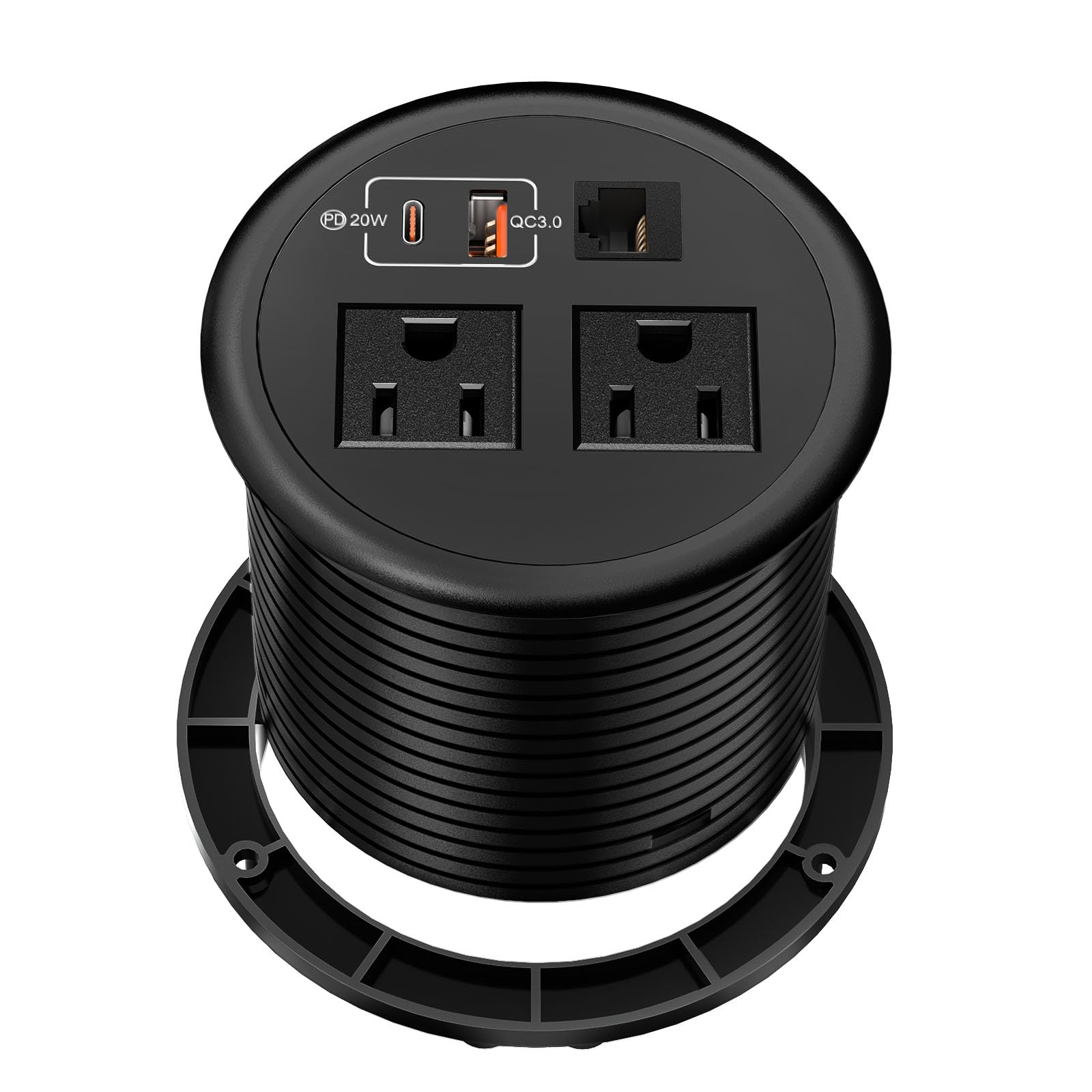 Amazon.com: Desktop Power Grommet 90mm/3.5", Desk Power Outlet Socket ...