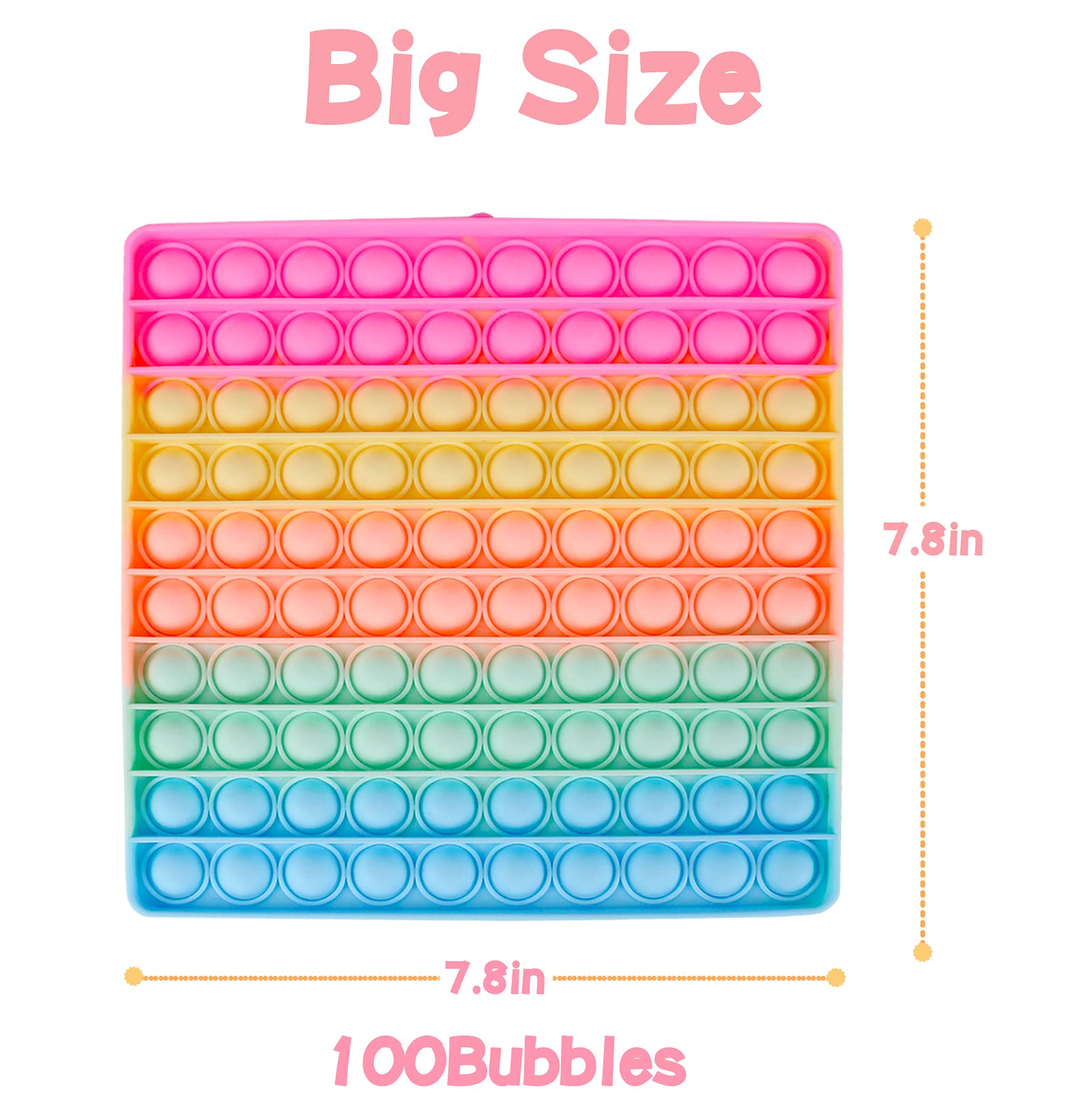 2 Packs Jumbo Popits Fidget Toy for Kids Girls Students, Pop Poppers It ...