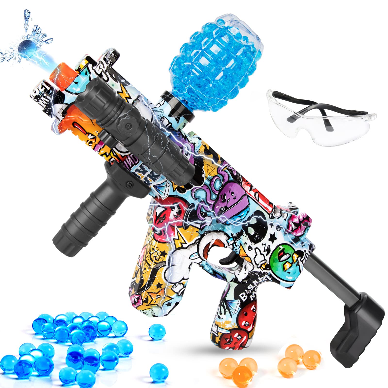 Buy JFIEEI Splatter Ball - 4in1 Gel Automatic,Gel Ball Blaster Toy 70 ...