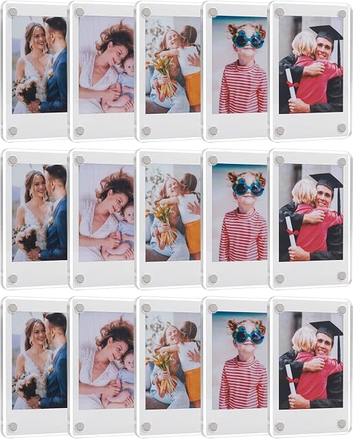 Sunezlgo 15 Pack Acrylic Fridge Magnetic Frame For Polaroid 2 ...
