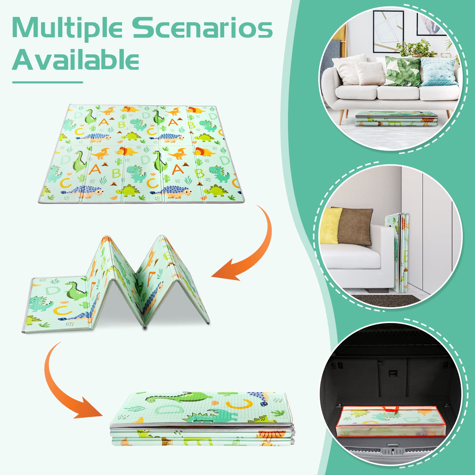 LFCREATOR Baby Play Mat,79" x 71" Extra Large Play Mat for Baby,Anti ...