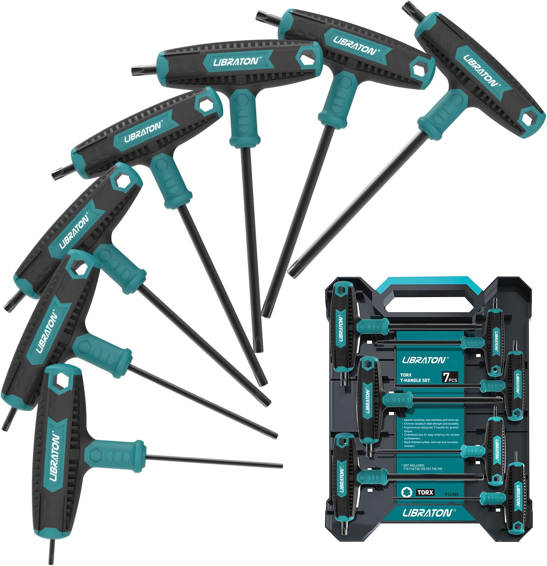 MaxPower Jeu de 9 clés Allen longues avec trou central – Torx percées ...