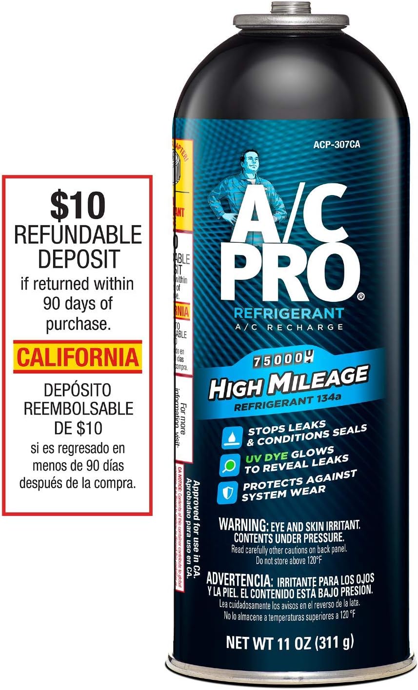 Amazon.com: AC Pro ACP307CA-1 High Mileage R-134a AC Recharge with UV ...