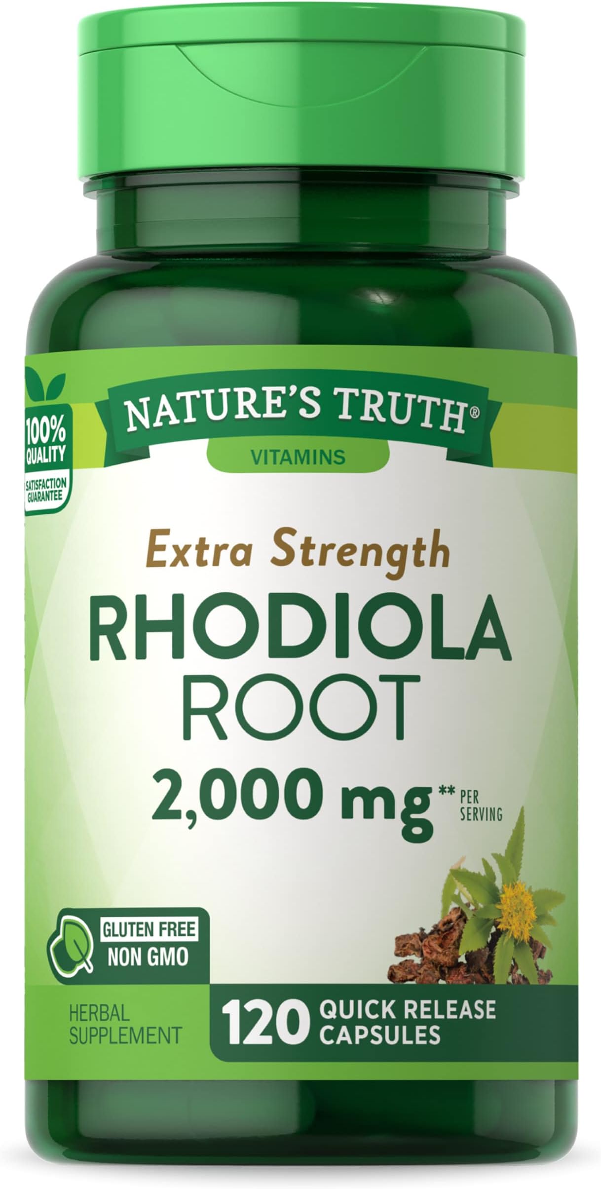 Amazon.com: Herbal Adaptogen Rhodiola Rosea Capsules - 500mg Rhodiola Supplement for Focus ...