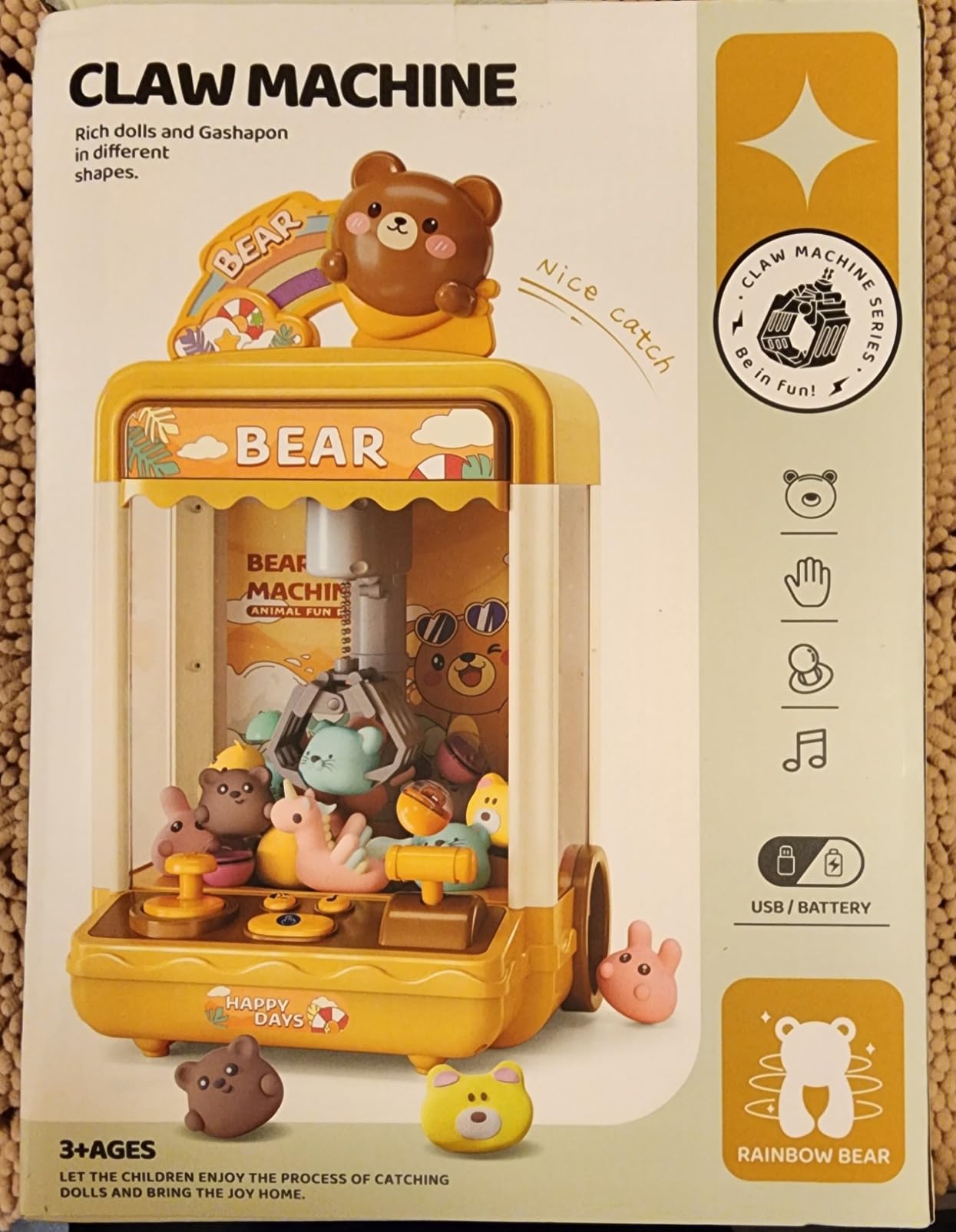 $8/mo - Finance Kids Claw Machine, Mini Candy Vending Grabber, Prize ...