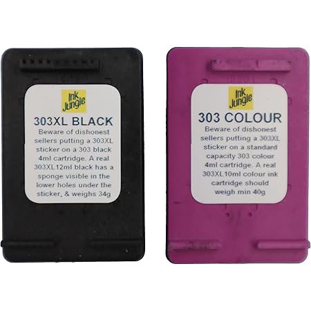 Ink Jungle 303XL Black & 303 Tri-Colour Ink Cartridge Combo Pack For HP ...