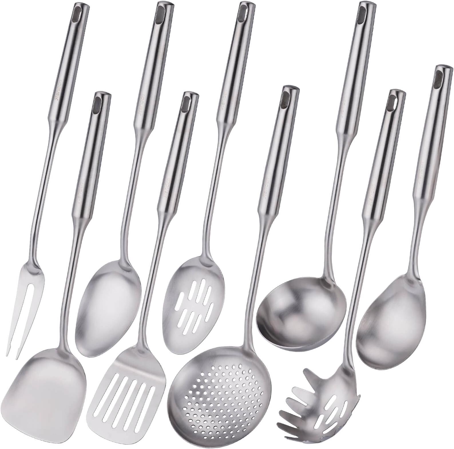 Amazon.com: Viking Stainless Steel Kitchen Utensil Set, 8-piece: Home ...