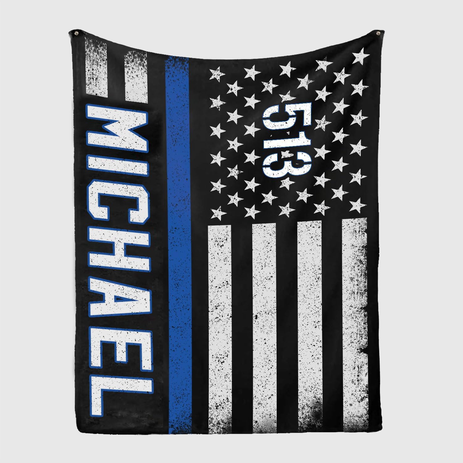 Amazon.com: NARIHUUE Personalized Police Officer Blanket, Thin Blue ...