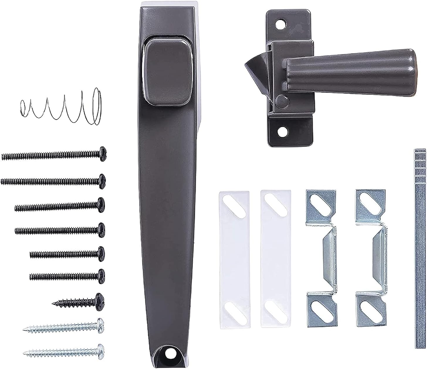 Prime-Line K 5071 Push Button Latch w/ Tie Down, Single Unit, Black ...