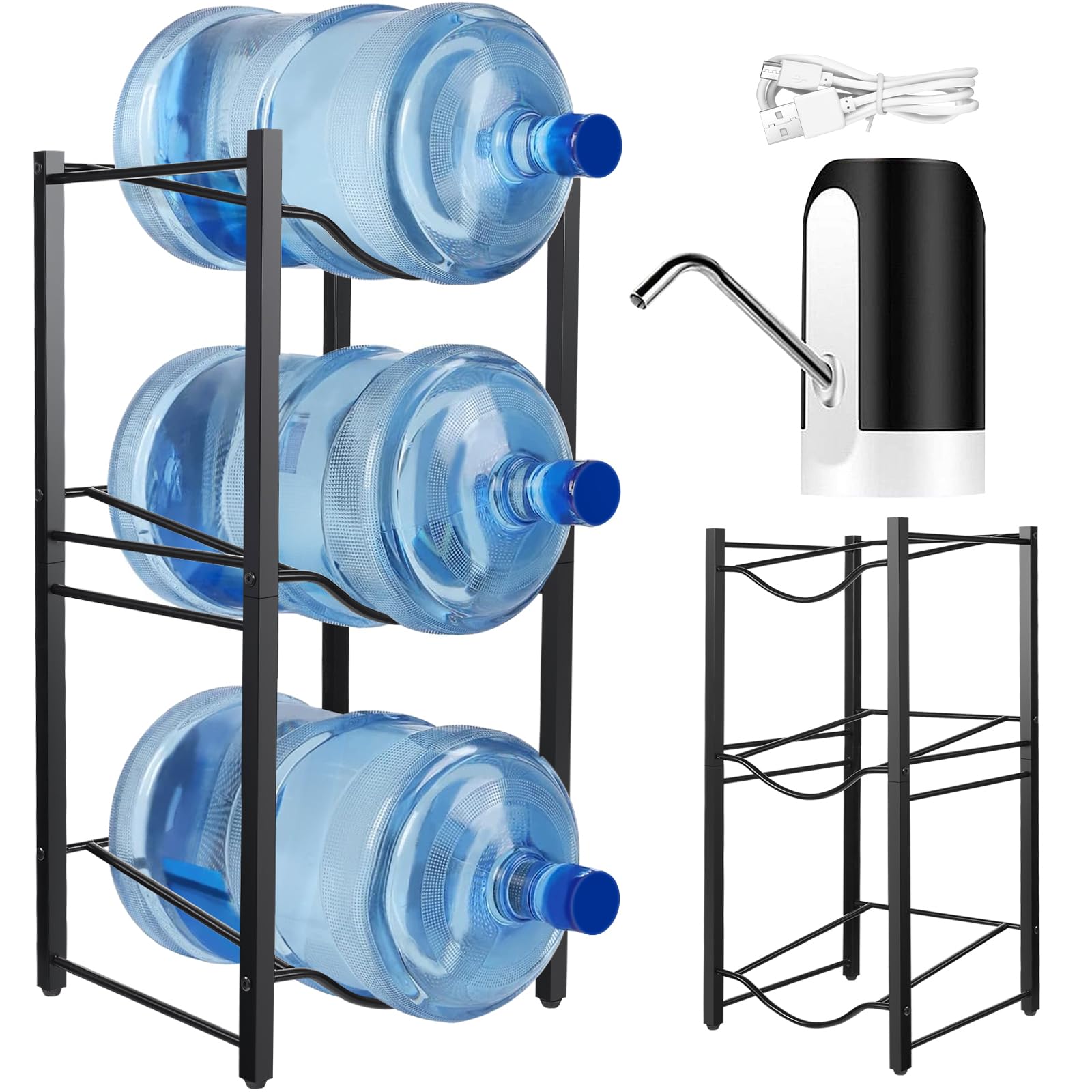 KACOTA Porta Garrafones de Agua de 3 Niveles + Dispensador de Agua ...